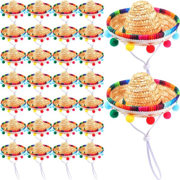 商品名:  Kigeli 30 Pcs Mini Sombrero Hats 6 Inch Cinco De Mayo Fiesta Party Supplies Straw Tiny Mexican Hats Small Sombrero...