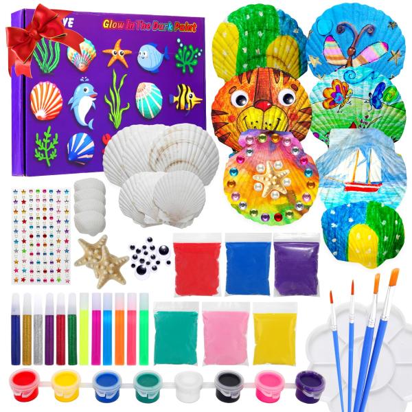 商品名:  Kebuye Sea Shell Painting Kit - Arts &amp; Crafts Painting Gift for Kids Toddler Boy Girl Ages 4 5 6 7 8 9 10 11 1...