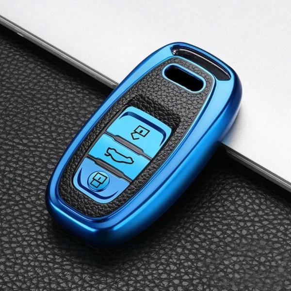 商品名: POSLAB TPU レザー車のキーケースカバーホルダーキーチェーンリングアウディ A1 A3 A4 A5 A6 A7 A8 Q3 Q5 Q7 B8 S5 S6 S4 プロテクター POSLAB TPU Leather Car K...