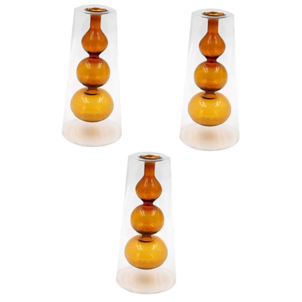 商品名:  IMIKEYA 3 Pcs Desktop Glass Vase Dry Flower Vase Glass Flower Vase Nordic Vase Clear Vase Plant Glass Vase Wedding...