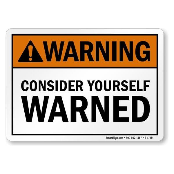 商品名:  Funny Consider Yourself Warned Vinyl Sticker Decal - 5 Inches Warning Stickers for Cars Vehicles Trucks Van Laptop...
