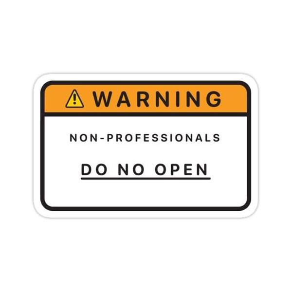 商品名:  Funny Do Not Open Vinyl Sticker Decal - 5 Inches Warning Stickers for Cars Waterbottles Tumblers Vehicles Trucks V...