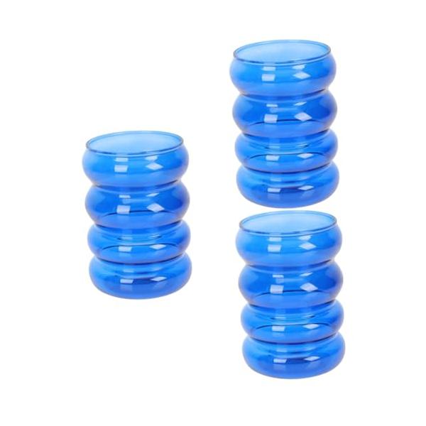 商品名:  IMIKEYA 3pcs Stained Glass Vase Flower Branch Vase Ripple Flower Hydroponic Vase Flower Vase Glass Containers Crys...