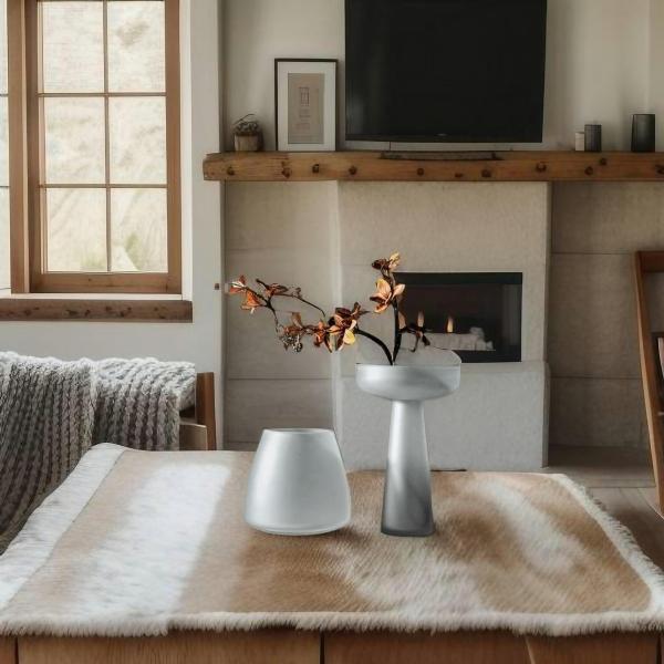 商品名:  Glass Vase with Flower Pattern, Home Decor for Living Room, Dining Room, Bedroom, Office,set of 2, Clearブランド: Orna...