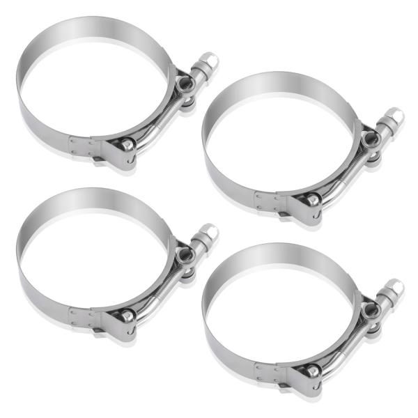 商品名:  4PCS 3" T Bolt Hose Clamps,Stainless Steel Radiator Hose Clamps Adjustable 82-90mm for 3" Hose ID,Universal Heavy ...