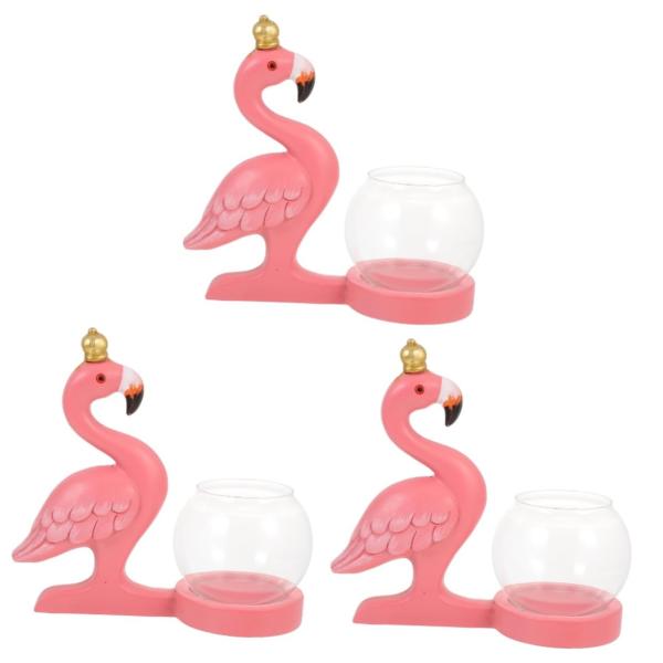 商品名:  PRETYZOOM 3pcs Flamingo Hydroponics Minimalist Home Decor Outdoor Planter Plants Container Hydroponic Plants Stora...