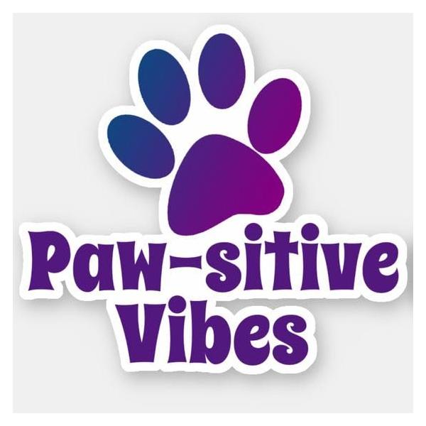 商品名: Pawsitive Vibesビニールステッカーデカール - 5インチ 面白い犬のステッカー 車 バンパー ウィンドウ ノートパソコン タンブラー ウォーターボトル トラック Pawsitive Vibes Vinyl Stick...
