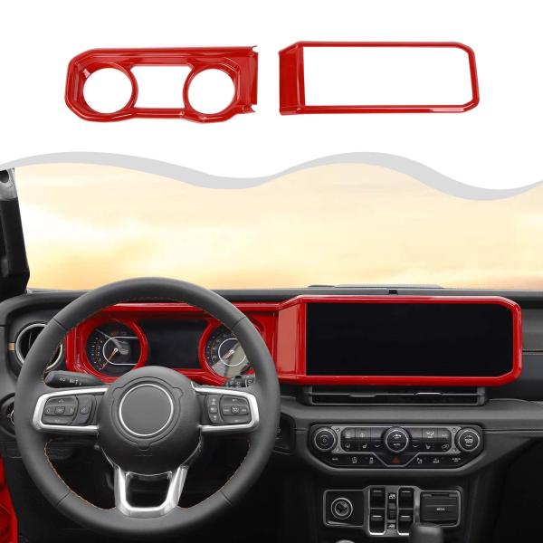 商品名:  HTHE Central Control Dashboard Dash Panel Cover Trim Navigation GPS Panel Cover Accessories Fit for Jeep Wrangler ...