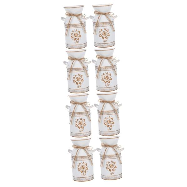 商品名:  LIFKOME 8 Pcs Flower Arrangement White Flower Pot Metal Flower Vase Jarrones Decorativos para Home Ornament Flower...