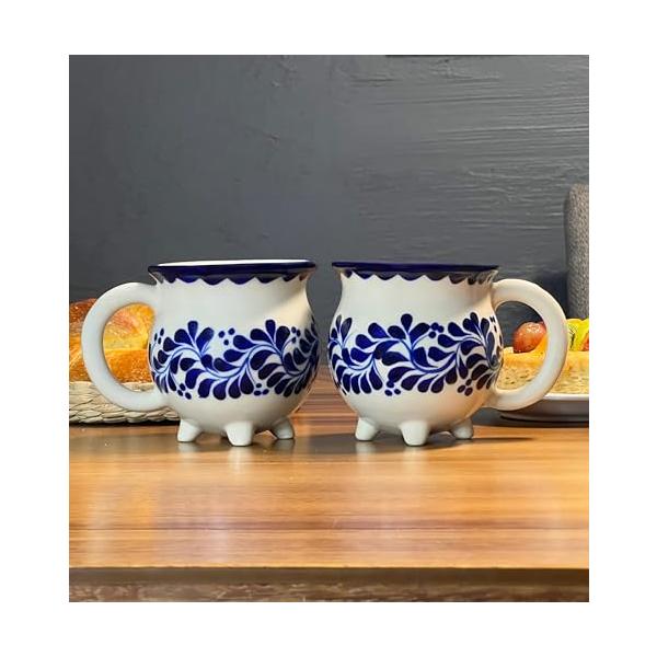 商品名:  Handmade Pottery Mugs, Authentic Talavera Mug Set Includes 2 Ceramic Mugs. Great for Coffee, Tea or Margaritas. Ma...