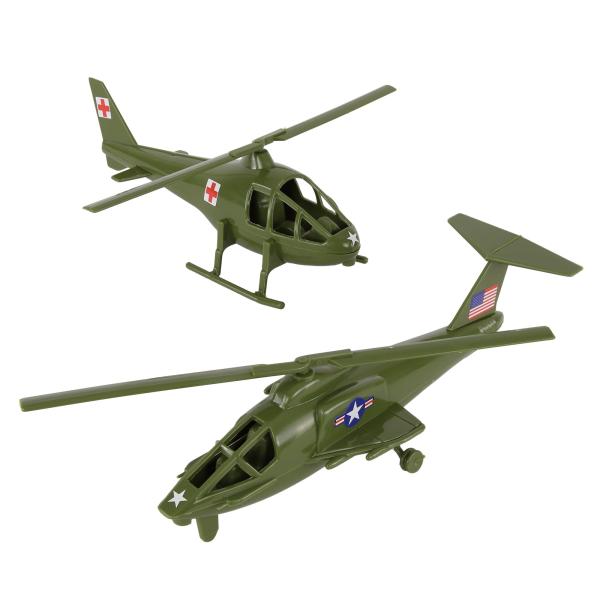 商品名: TimMee エアサポートヘリコプター - ODグリーンプラスチックアーミーメンズチョッパー2個 米国製 TimMee Air Support Helicopters - 2pc OD Green Plastic Army Men...