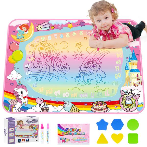 商品名:  Toddler Toys for 3 4 5+ Year Old Kids Girls, Unicorn Water Doodle Mat for Toddlers 3-5 Preschool Educational Learn...