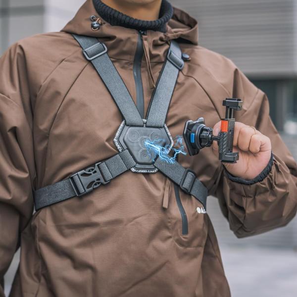 商品名:  Mobile Phone Chest Strap Harness Mount，Adjustable Phone Chest Harness Holder for VLOG/POV | Balance Stability and ...