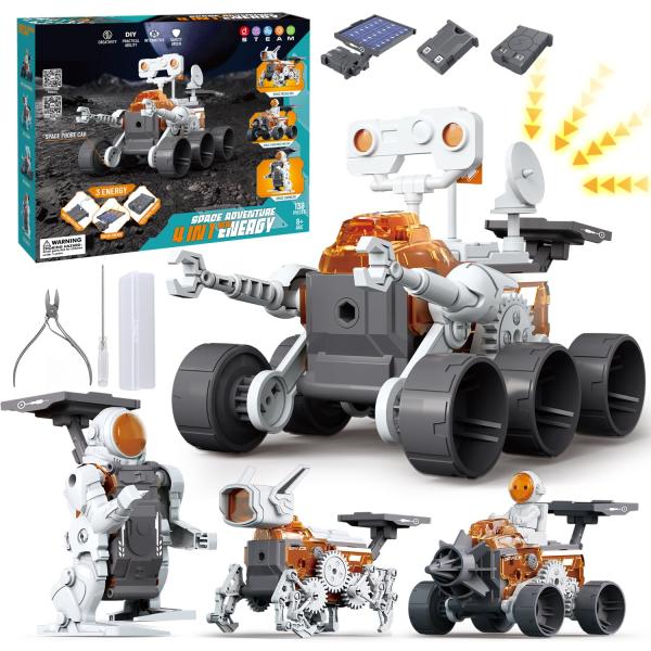 商品名: 4in1ソーラーパワー宇宙車分解用。 Aucogia 4-in-1 Saltwater &amp; Solar Power STEM Educational Toys for Kids Ages 8-12, Space Toys ...