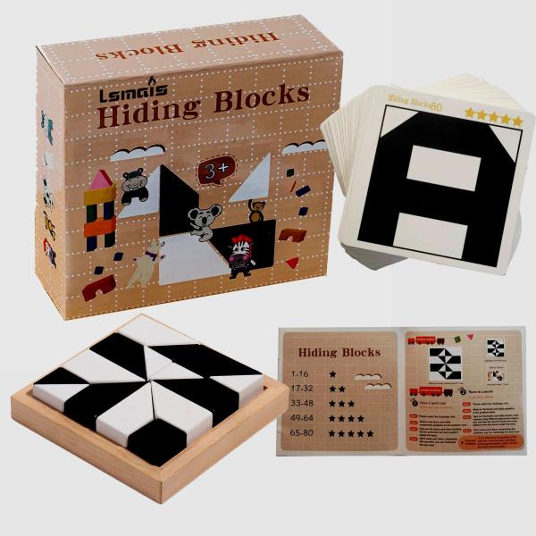 商品名:  LSMAIS Wooden Puzzle Board Game, Children's 3D Spatial Thinking Training, Gift for Boys and Girls from 4 5 6 7 8 9...