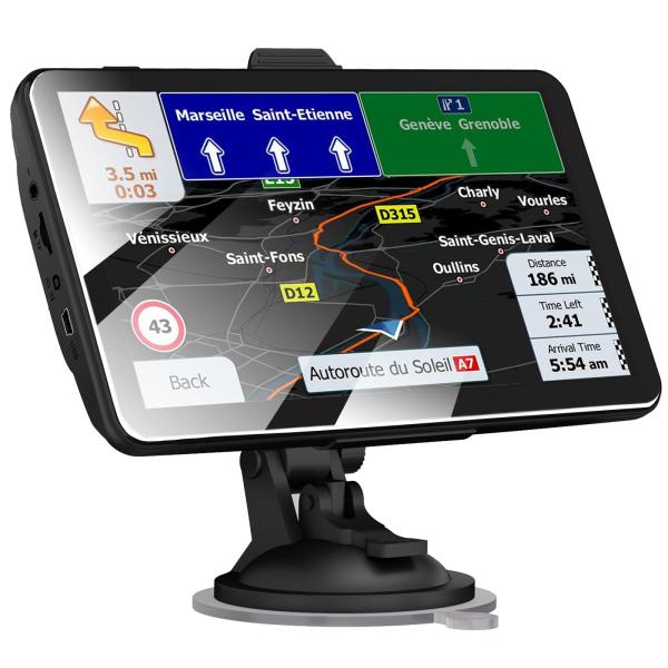 商品名: 車用GPSナビゲーター、2024年最新地図、7インチタッチスクリーン車両GPSナビゲーションシステム、2024年地図アップグレード16GB、無料生涯地図アップデート、速度/交通量/高さ制限/重量制限警告 GPS Navigator...