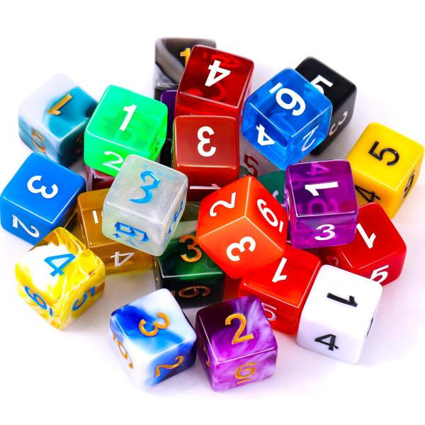 商品名:  TecUnite 25 Pieces Polyhedral Dice Set with Black Pouch for Other Table Games with Random Multi Colored Assortment...