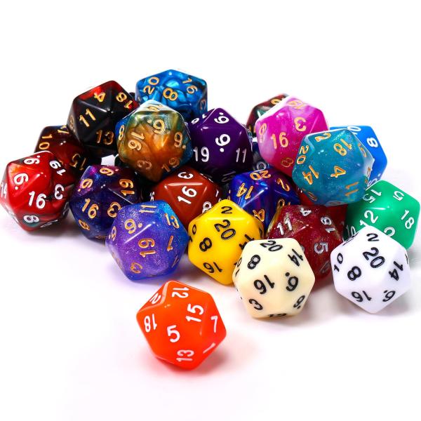 商品名:  TecUnite 25 Pieces Polyhedral Dice Set with Black Pouch for Other Table Games with Random Multi Colored Assortment...