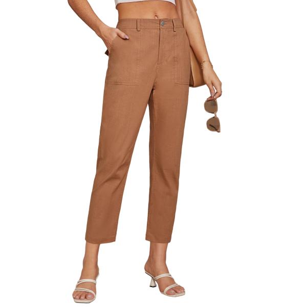 商品名:  GRACE KARIN Capris Pants for Women Office Pants Womens Pants Dressy Casual Tummy Control Rust Brown Mブランド: GRACE K...