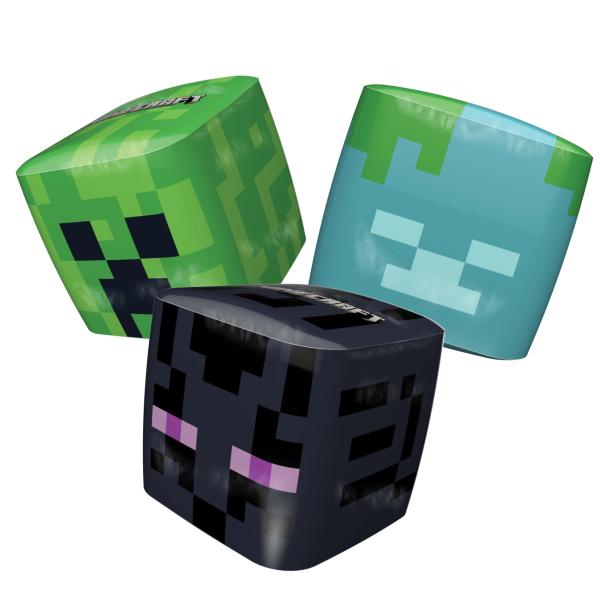 商品名:  PLAYVIEW BRANDS Officially Licensed Minecraft Hostile Mob Head Beach Cubes Pack of 3 16" Durable Pool Balls, Creep...