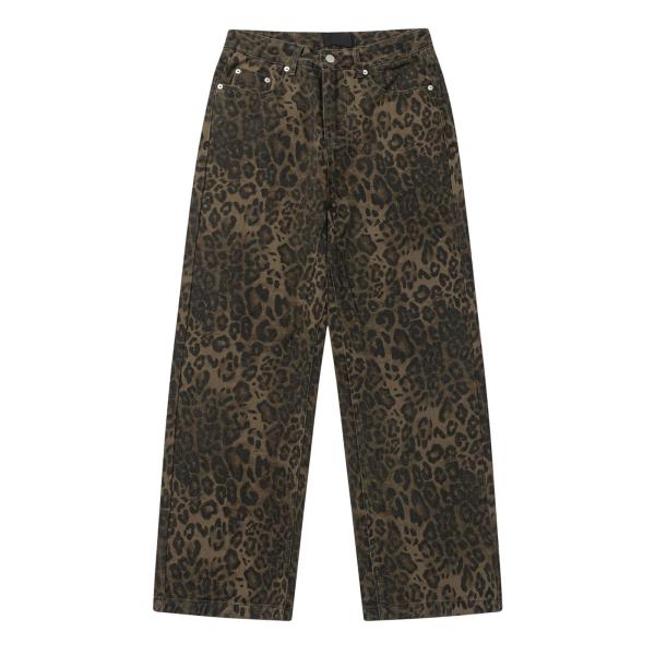 商品名:  Aiyify Y2k Jeans Cheetah Print Jeans Oversized Wide Leg High Waisted Cargo Pants Leopard Print Pants for Women (Sm...