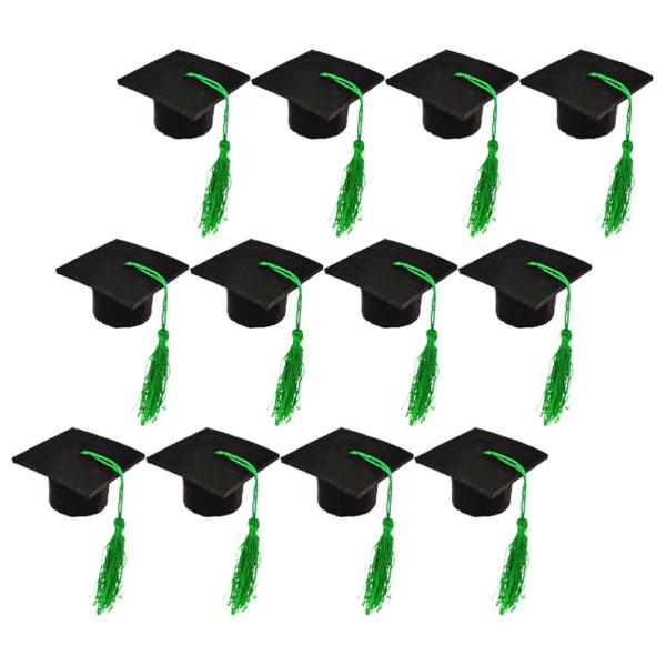 商品名:  ABOOFAN 12pcs Mini Graduation Caps Hats with Tassels Grad Hat Cake Wine Bottle Toppers for Graduation Party Decora...
