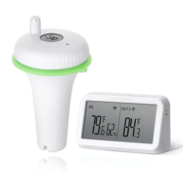 商品名:  INKBIRD Pool Thermometer Wireless IBS-P02R Set with Indoor Monitor Digital Pool Thermometer Floating Easy Read Lar...