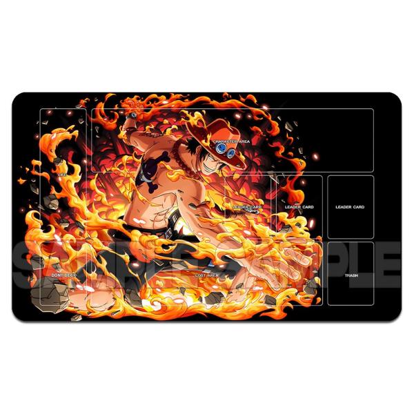 商品名: YMILOHOGI PlaymatトレーディングカードゲームOPCGマットCCG MTG Playmat TCGカードゲームマットマウスパッド600x350mm +無料バッグ（H003） (Ace ポートガス?D?エース179) ...