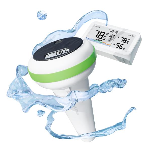 商品名:  INKBIRD IBS-P03R Solar Powered Wireless Pool Thermometer, Floating Digital Thermometer with Indoor Temperature Hum...