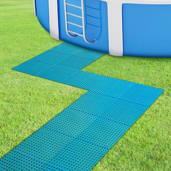 商品名:  14 Pcs Modular Interlocking Cushion- 12" x 12" Splicing Above Ground Pool Floor Protectors- Non-Slip Pools Spas Fl...