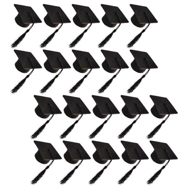 商品名:  Holibanna Mini Graduation Cap 20pcs Black Hats with Tassels Grad Cake Pops Cover Toppers Wine Bottle Toppers Minia...