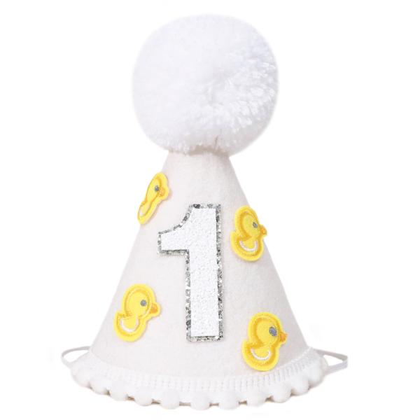 商品名:  Little Yellow Duck 1st Birthday Hat - Baby First Birthday Party Decorations,Duck Party Cone Hat,Little Yellow Duck...