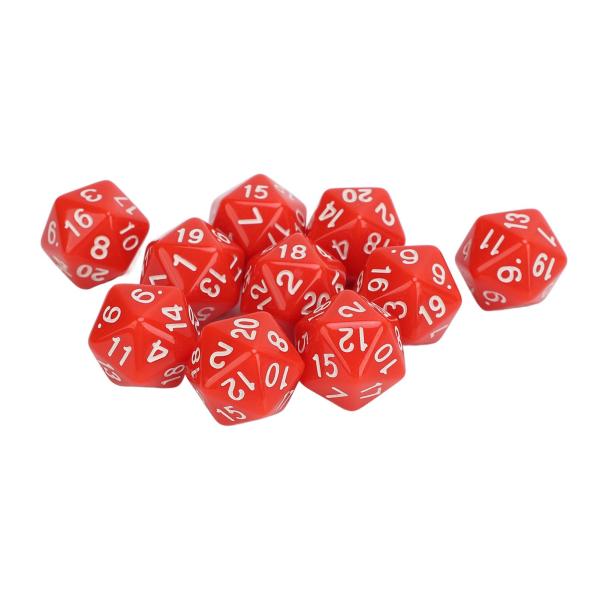 商品名:  Drfeify Pack of 10 Dice Set,Lightweight Durable Polyhedral 20 Sided Dice Set for Table Role Playing Games (Red)ブラン...