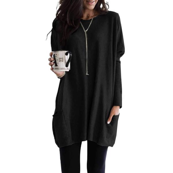 商品名:  Dokotoo Womens Comfy Casual Winter Long Sleeve Shirts Tunics Tops Blouse Fashion Oversized Tshirts Long Tops Tunic...