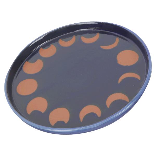 商品名:  LABRIMP Moon Plate Appetizer Plates Round Tray Japanese Sushi Plate Round Snack Tray Sun Plates Wooden Plates Pizz...