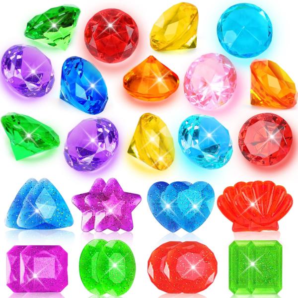 商品名:  MARFOREVER 30 Pcs Large Diving Toys for Pool, Big Pool Gems Pirate Treasure Diamond Diving Gems Underwater Sinking...