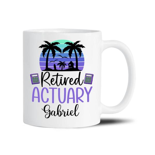 商品名:  Retired Actuary Cup, Personalized Actuary Mugs, Actuaries Coffee Cup Gift For Grandma Grandpa, Novelty Retirement ...