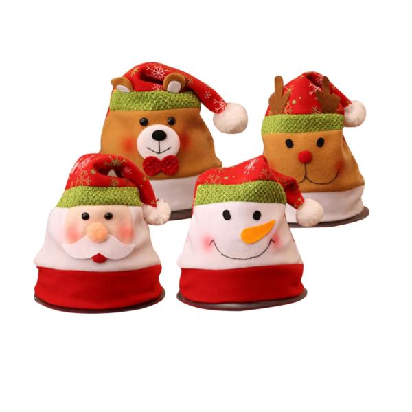 商品名:  HOOTNEE 4pcs Santa Hats Christmas Hat Antler Decor Christmas Party Hat Christmas Santa Cap Christmas Hats Christma...