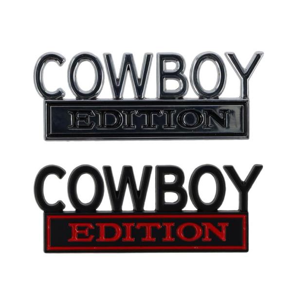 商品名:  BYOBYO 2Pcs Cowboy Edition Emblem Sticker Universal Car Bumper Sticker Replacement 3D Letters Badge Decals Fender ...