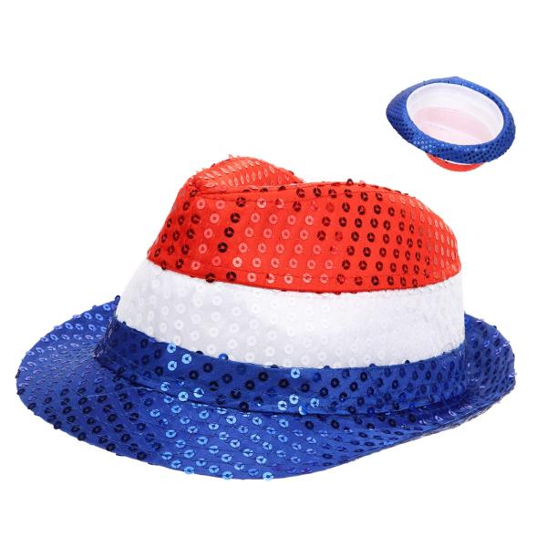 商品名:  VICASKY Patriotic Sequin Hat Party Decoration Patriotic Flag Baseball Vintage Hats for Men Summer Hat for Men Smal...