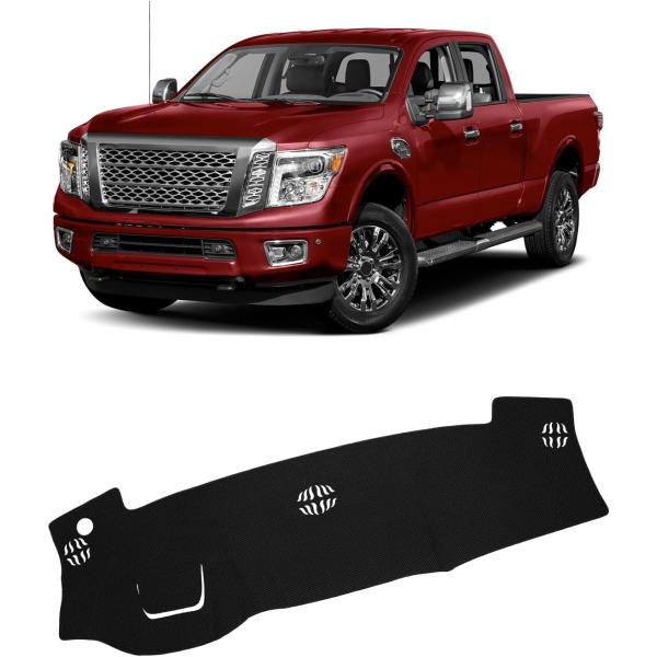 商品名:  Dash Cover Compatible with Nissan Titan 2016 2017 2018 2019 2020 2021 2022 2023 2024 Dashboard Mat Cover Titan Acc...