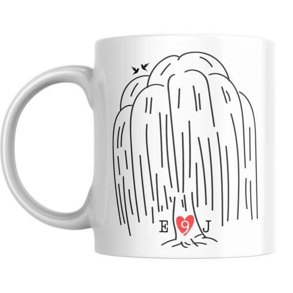 商品名:  9th Anniversary Gift for Her Willow Ceramic Mug, 11oz 9 year nine ninth wedding pottery ceramic gifts for wife hus...
