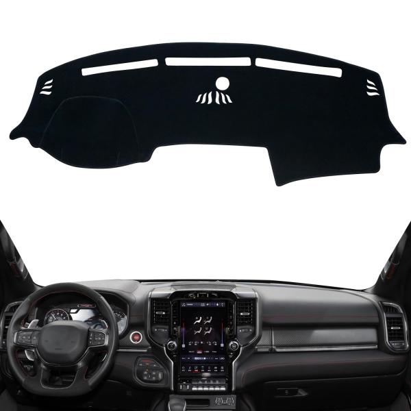 商品名: MOCHENT ダッシュボードカバーマット 2019-2023 2024 ダッジ・ラム 1500 2500 3500 アクセサリー用 ダッシュカバーマット カスタムフィットセンターコンソールカバー サンシールドプロテクターマットパ...