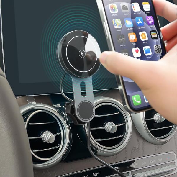 商品名:  BeHave Magnetic Car Chager Mount for Mercedes Benz GLC-Class 2016-2022,Benz C-Class 2015-2021,15W Fast Charging Ph...