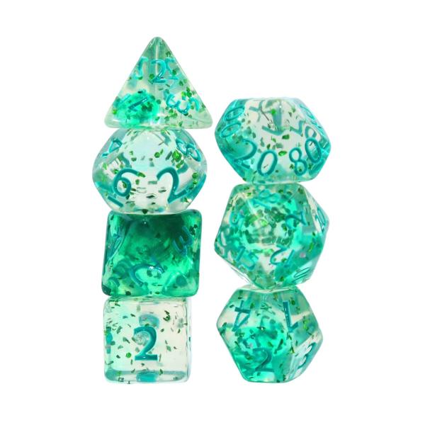 商品名:  BEIDUOYANG 7 Pieces Multi-Sided Acrylic Dices Set Polyhedral Dices Table Game Dices Easy to Read Number Polyhedral...