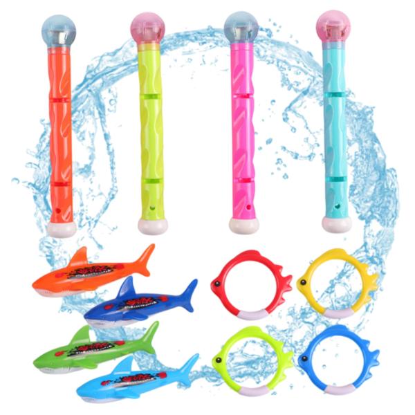 商品名:  nicylin Diving Toy Set with Diving Stick Diving Ring Shark Torpedo Pool Toy for Swimming Pool Training Toy for Sum...