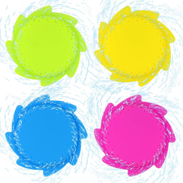 商品名: Anboor (アンブール) ウォーターフライングディスクトイ ウォーターフリスビー 子供用ウォーターフリスビー アウトドア 夏の水しぶきおもちゃ プール、ビーチ、公園、裏庭ゲーム用 (明るい4色) Anboor 4 Pack W...