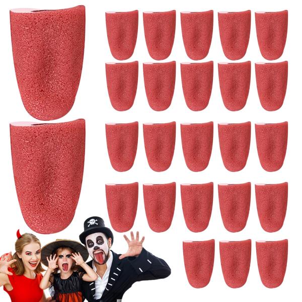 商品名:  NGLONGLONG Magic Kits Accessories Fake Tongue 25Pcs Halloween TPR Realistic Stretchy Horrible False Tongue Hallowe...