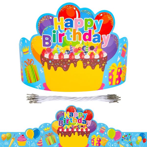 商品名:  ADELULU 36 Pcs Birthday Crowns for Kids Classroom Birthday Crowns Party Hats for Kids Students Classroom School VB...