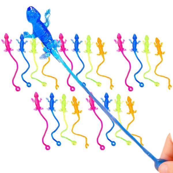 商品名: Crazyview 粘着トカゲ 子供用 伸縮性 トカゲ おもちゃ ゴム フェイク トカゲ おもちゃ 粘着 ヤモリ 誕生日パーティーの記念品 子供用 グッディーバッグ 生徒へのご褒美 ホームスクール用 ランダムカラー (5個) Cr...